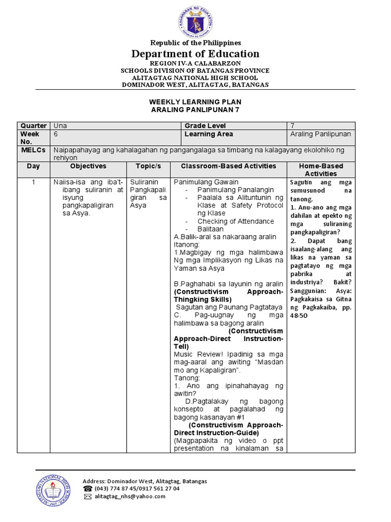 AP 7-WLP-W6-Q1 Final | PDF