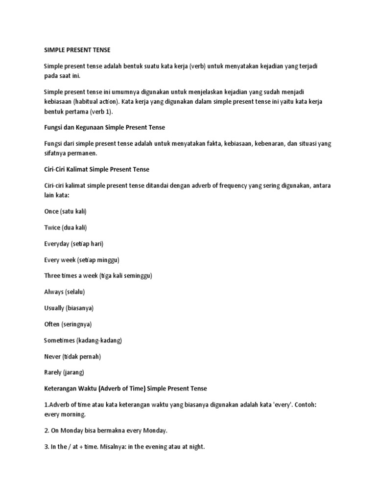 Simple Present | PDF