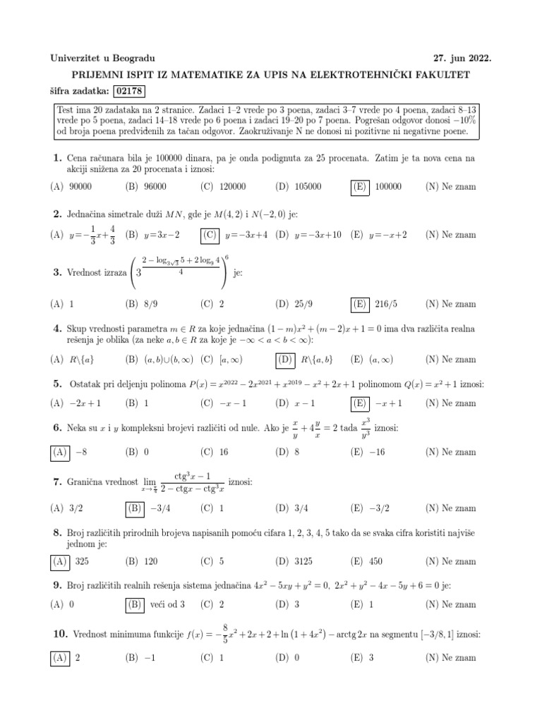Testovi ETF | PDF