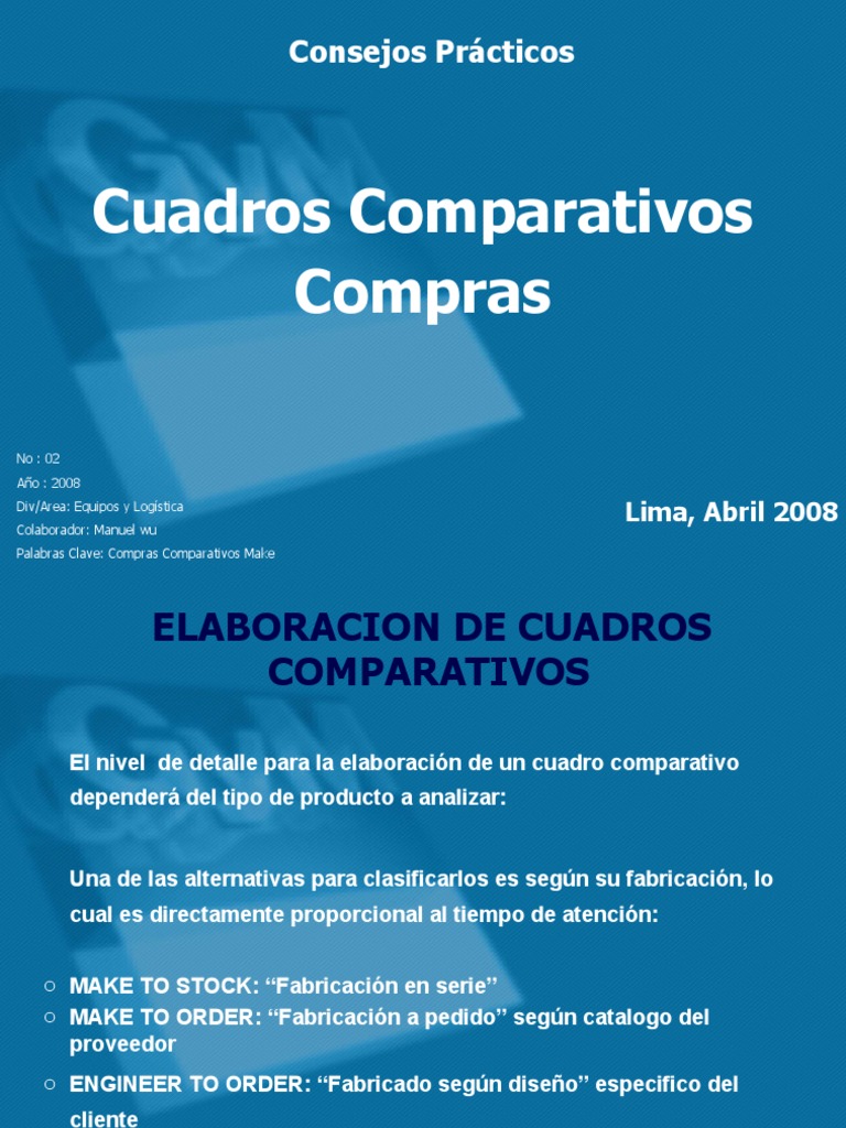 Consejo Práctico 02 Cuadros Comparativos | PDF