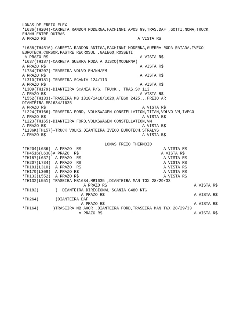 Tabela Lona Flex | PDF