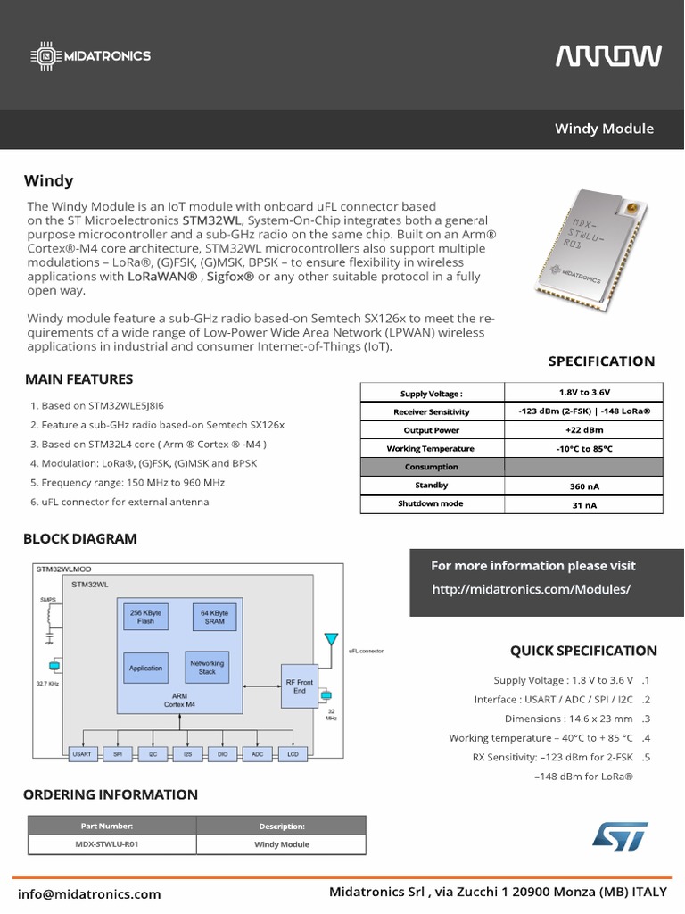 Windy stm32wl Module - 1.2 | PDF