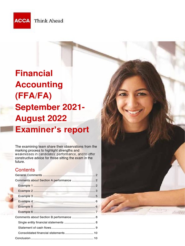 Ffa - Fa Examiner's Report S21-A22 | PDF | Debits And Credits ...