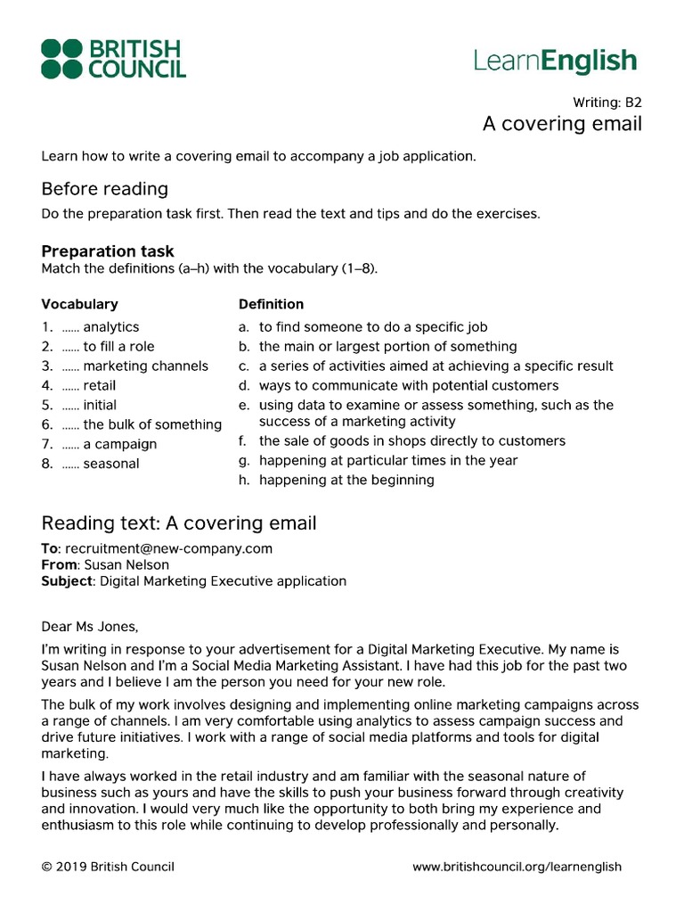 Covering Email | PDF