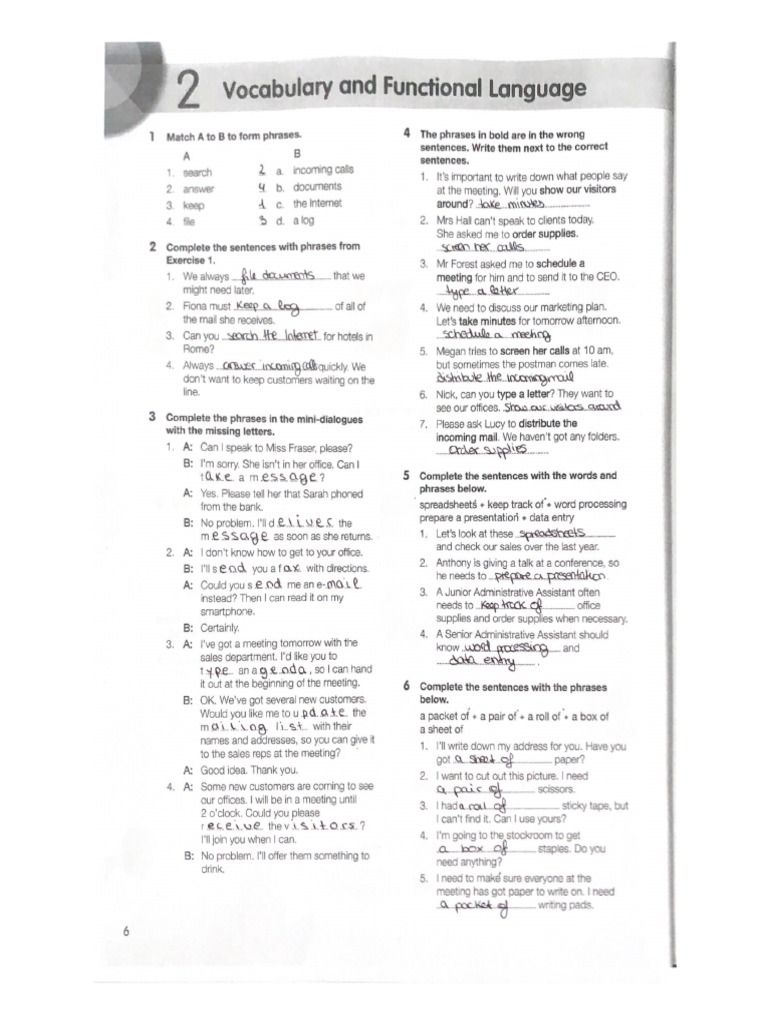 2 Vocabulary and Functional Language | PDF