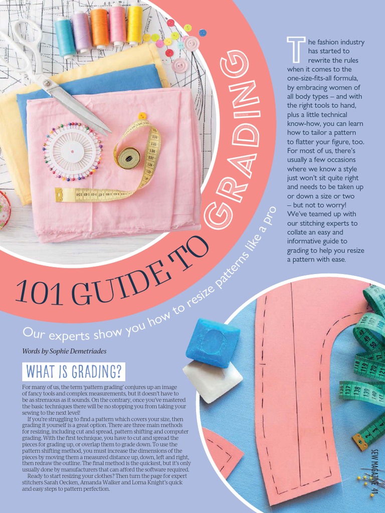Tips Grading 101 Pdf Seam Sewing Sewing