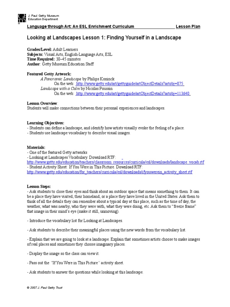 Esl Lesson05 | PDF | English As A Second Or Foreign Language | Vocabulary