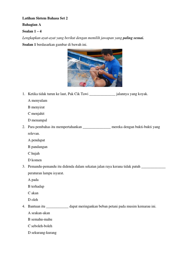 1 - Soalan Objektif - Set 2 - Pelajar | PDF