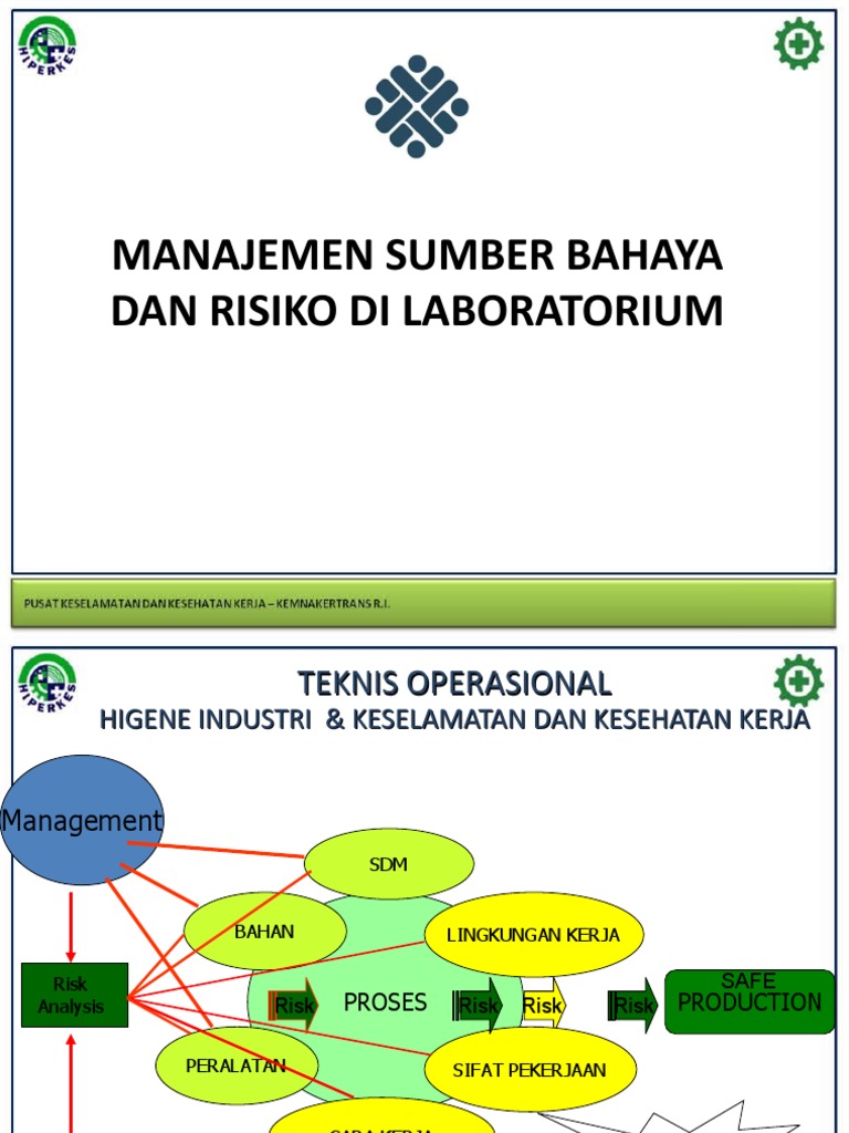 MATERI - 1 - MANAJEMEN SUMBER BAHAYA DAN RISIKO DI LABORATORIUM Rev - 2017 | PDF