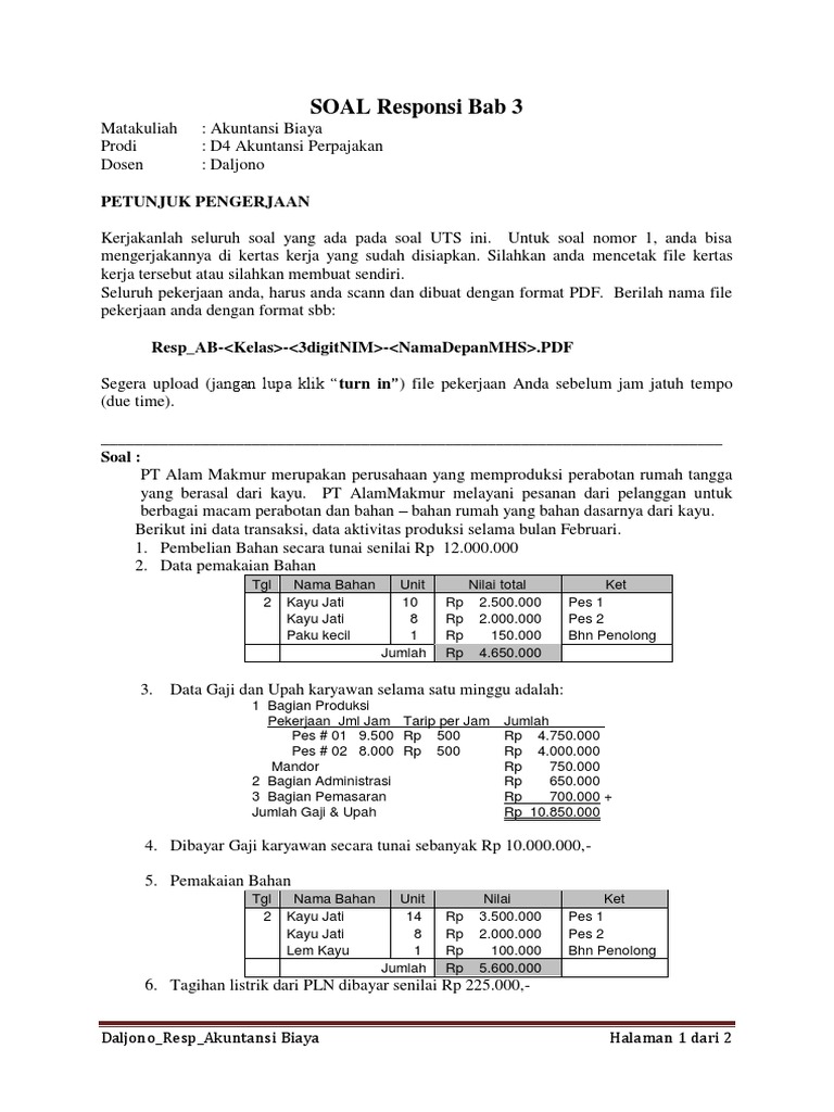 Responsi Bab3 Mart2021 | PDF | Teknologi & Rekayasa