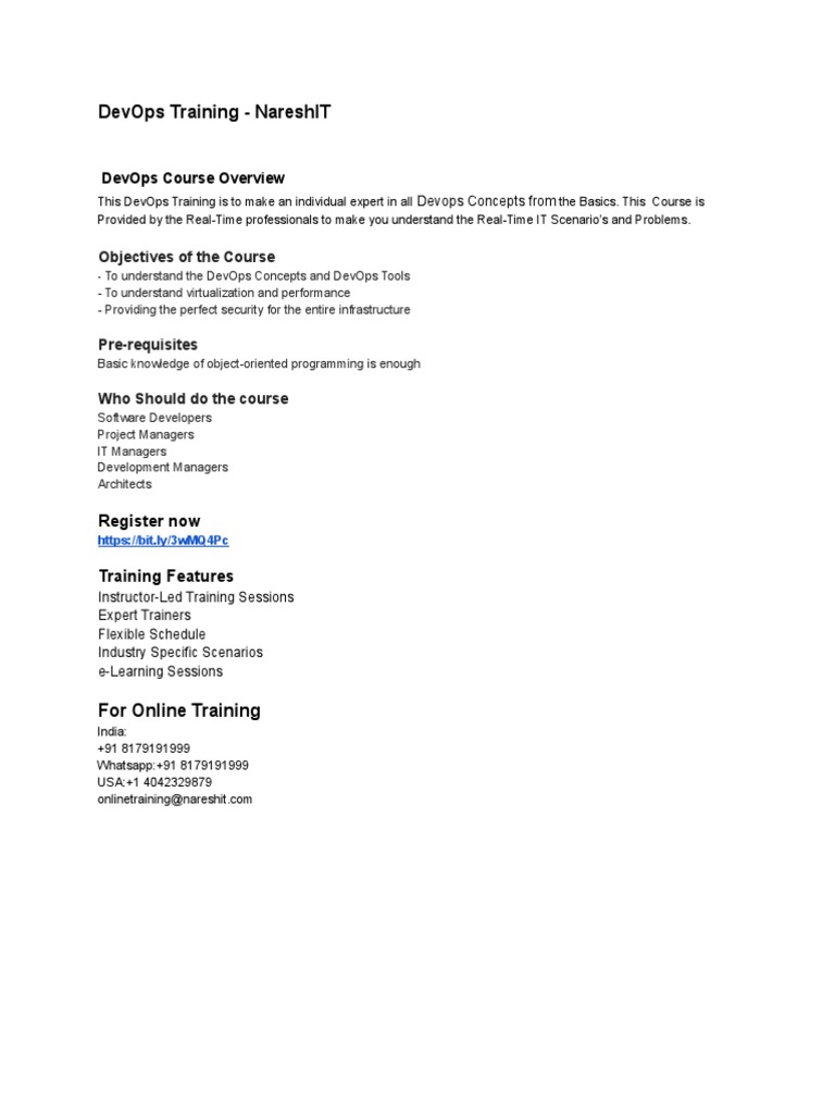 DevOps Training - NareshIT | PDF