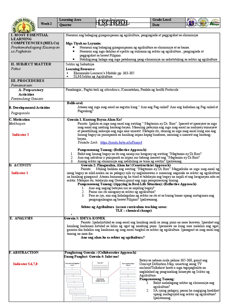 COT1 Final LP-AGRIKULTURA | PDF