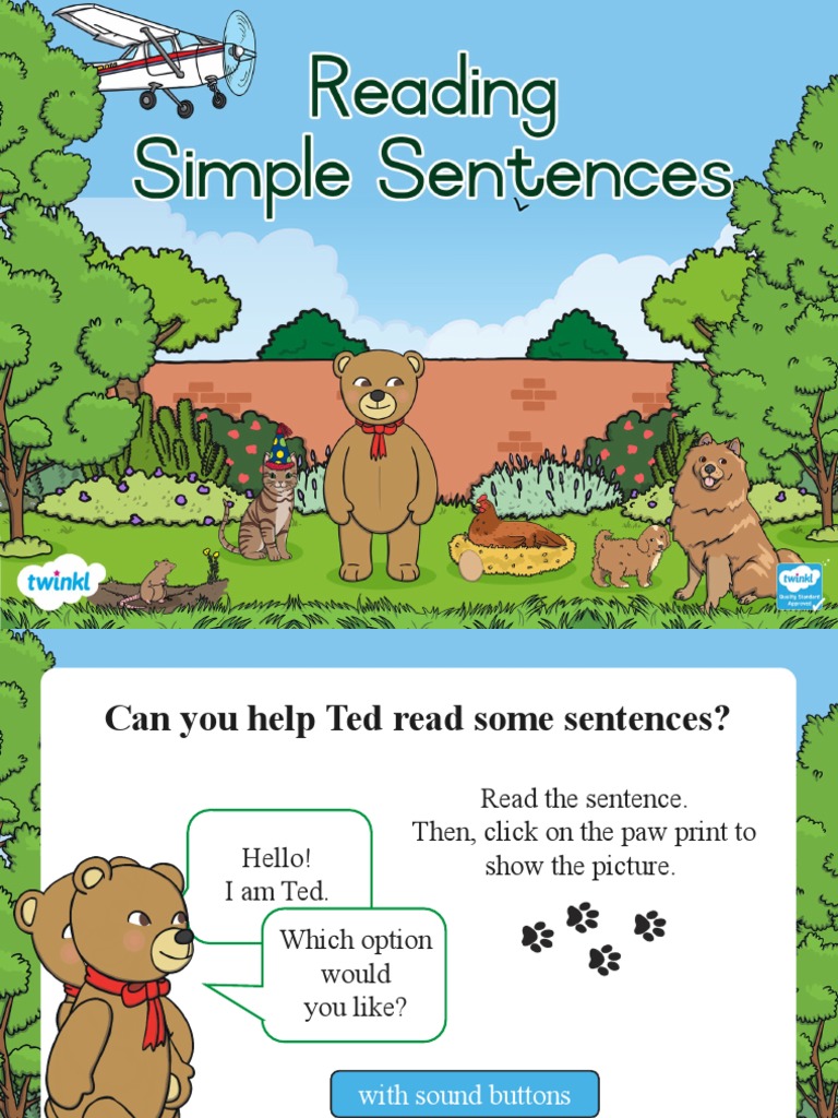 Za HL 595 Reading Simple Sentences Grade 1 - Ver - 1 | PDF