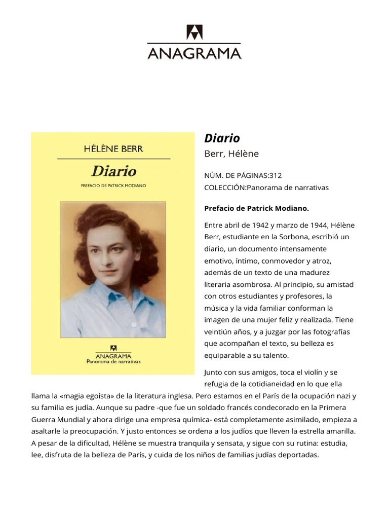 Diario de Hélène Berr | PDF | Clásicos