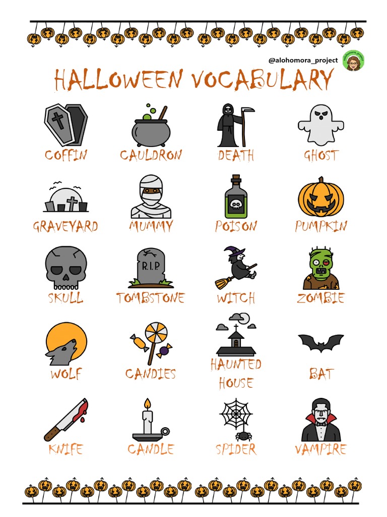 Halloween Vocabulary & Crosswords | PDF