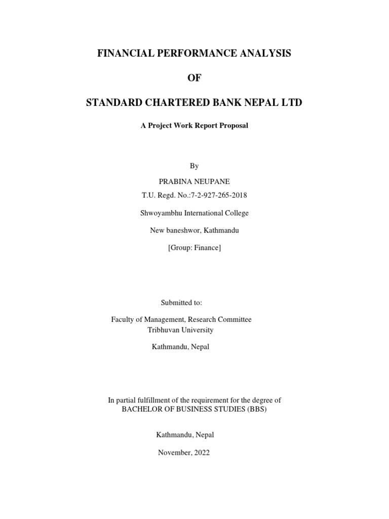 Financial Performance Analysis of SCB | PDF | Banks | Financial Ratio