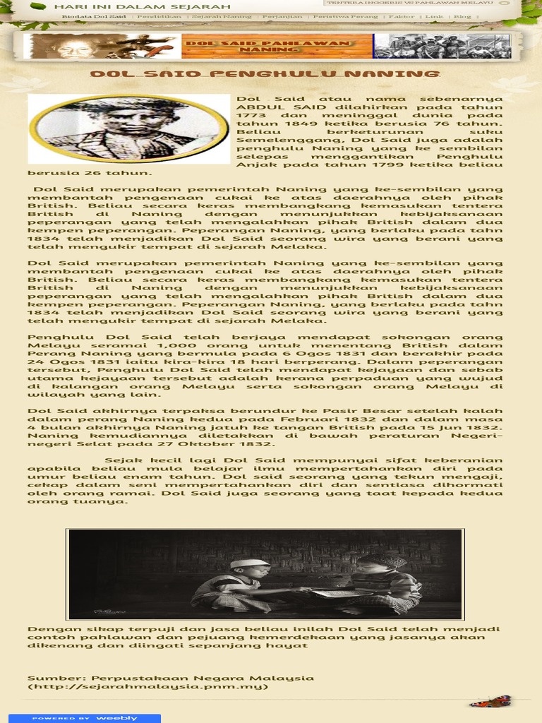 Hari Ini Dalam Sejarah - Biodata Dol Said | PDF