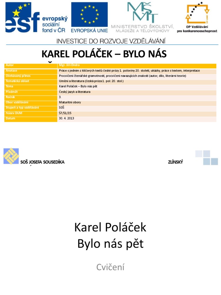 Karel Polaek Bylo Nas PT | PDF