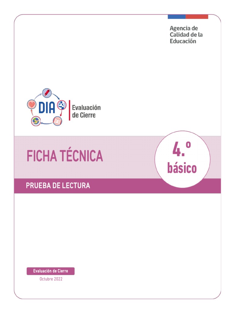 Ficha Tecnica Lectura 4 Basico Cierre 2022 | PDF | Comprensión lectora | Narración