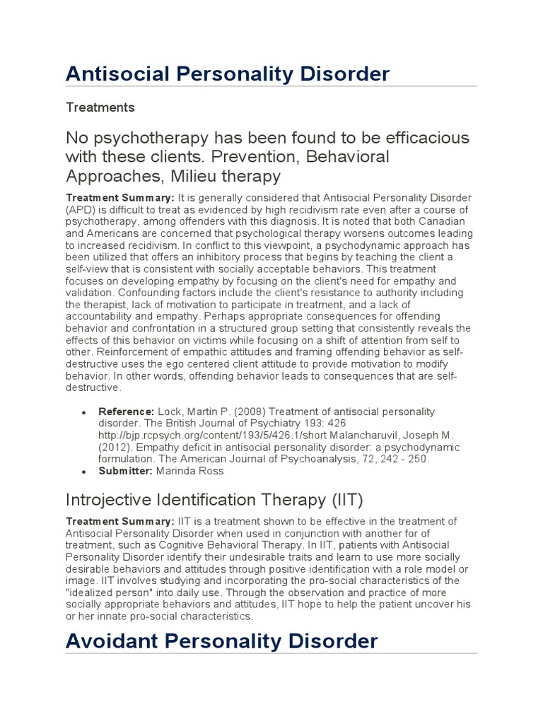 PD Treatment | PDF | Psychotherapy | Borderline Personality Disorder