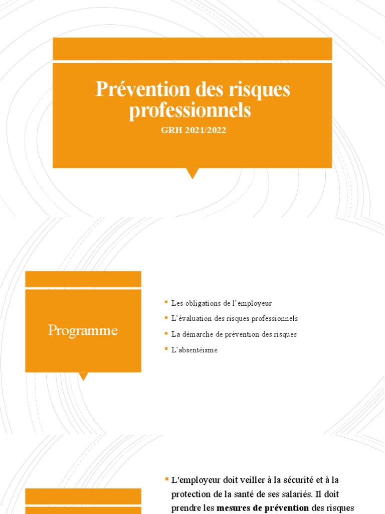 Prévention des Risques Professionnels 2022 | PDF | Prophylaxie | Risque