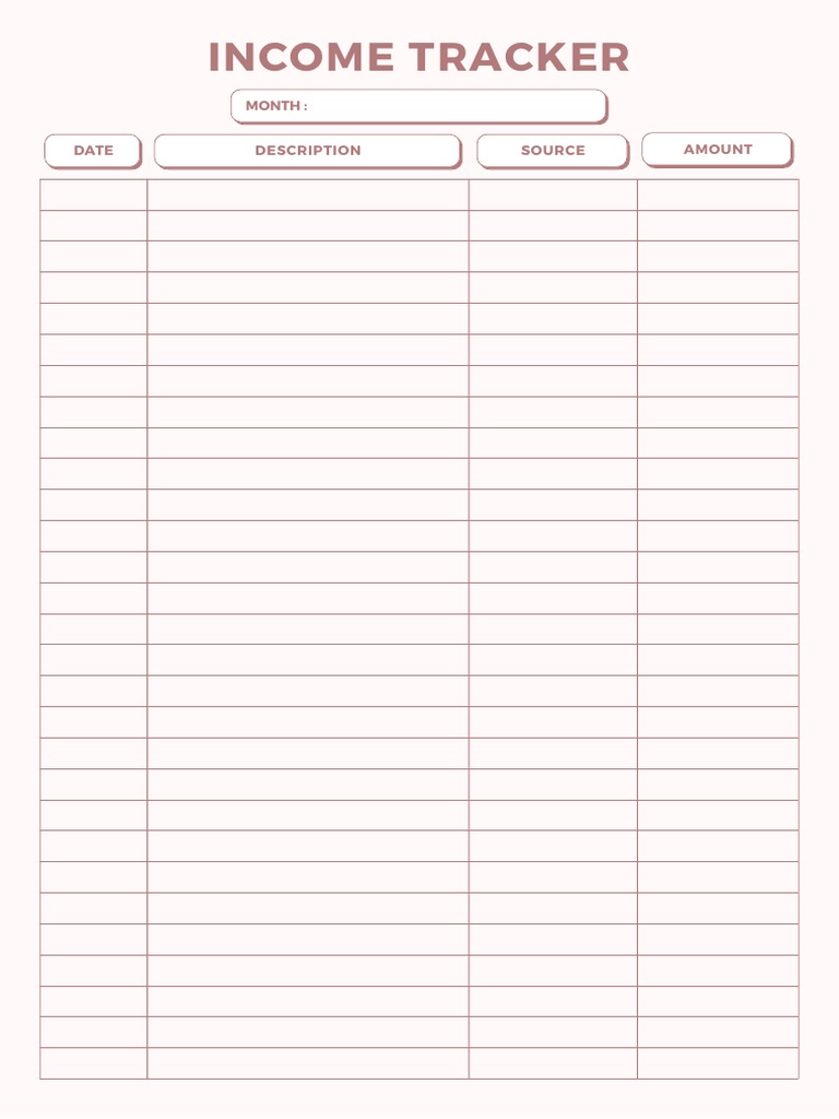 Clean and Elegant Income and Expense Tracker | PDF | Business