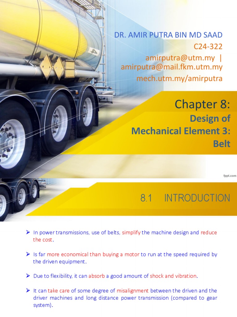 Chapter 8 Mechanical Element 3 Belt V3 | PDF | Belt (Mechanical) | Equipment