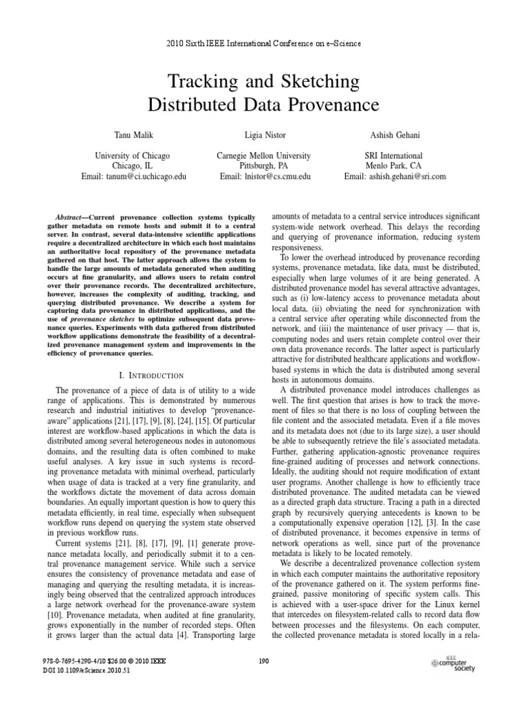 2010 Tanu Malik ICES Distributed Provenance, Bloom Filters | PDF ... 2010 Tanu Malik ICES Distributed Provenance, Bloom Filters | PDF ...