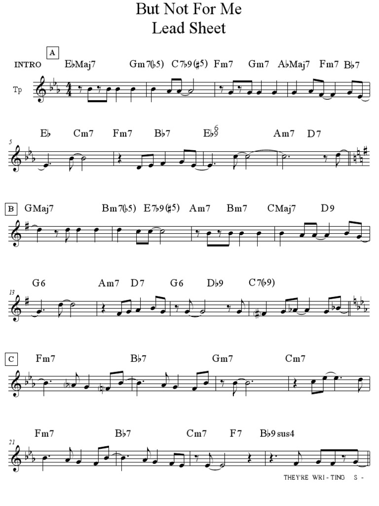 But Not For Me - Chet Baker SOLO For Trumpet | PDF