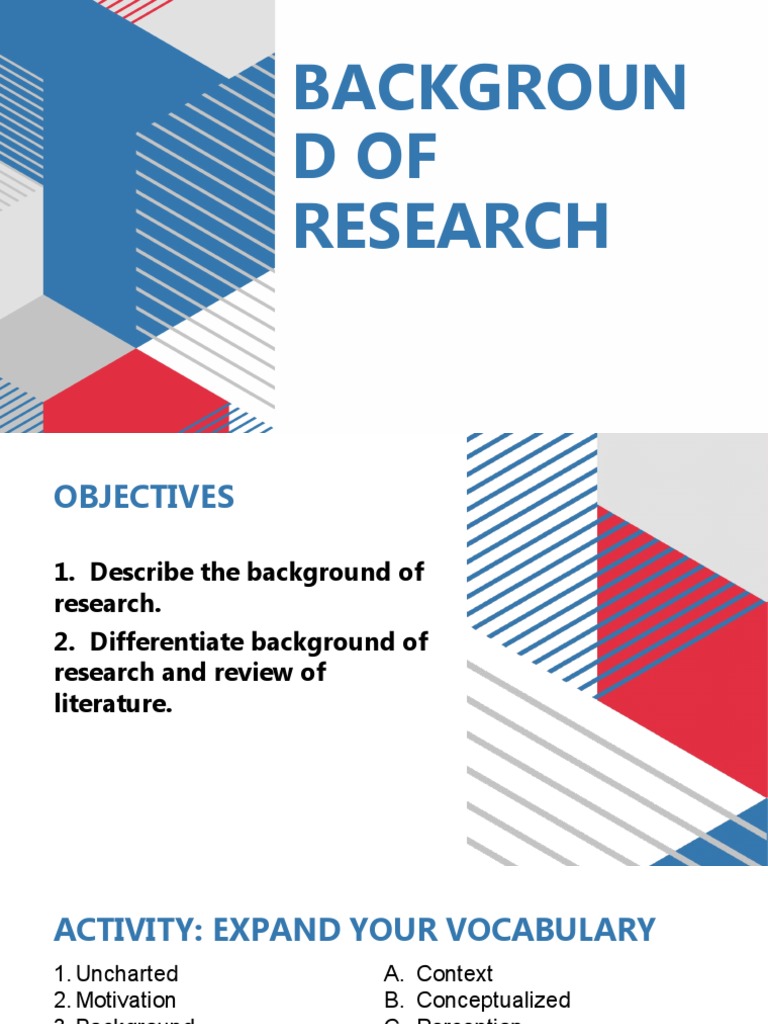 Background of Research | PDF | Methodology | Cognitive Science