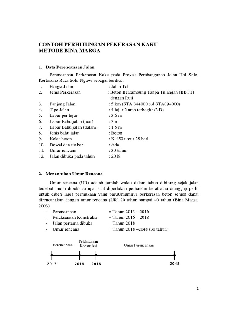 15c. Contoh Perhitungan Kaku Bina Marga | PDF