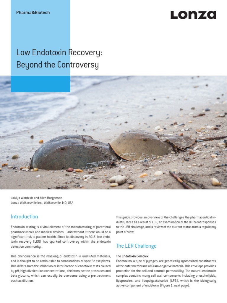 Lonza WhitePapers Low Endotoxin Recovery Beyond The Controversy 30032 | PDF | Lipopolysaccharide ...