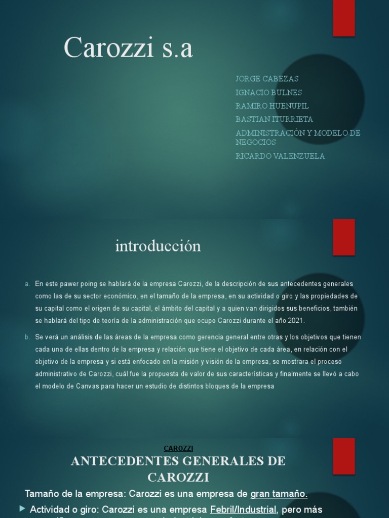 Carozzi | PDF | Planificación | Business