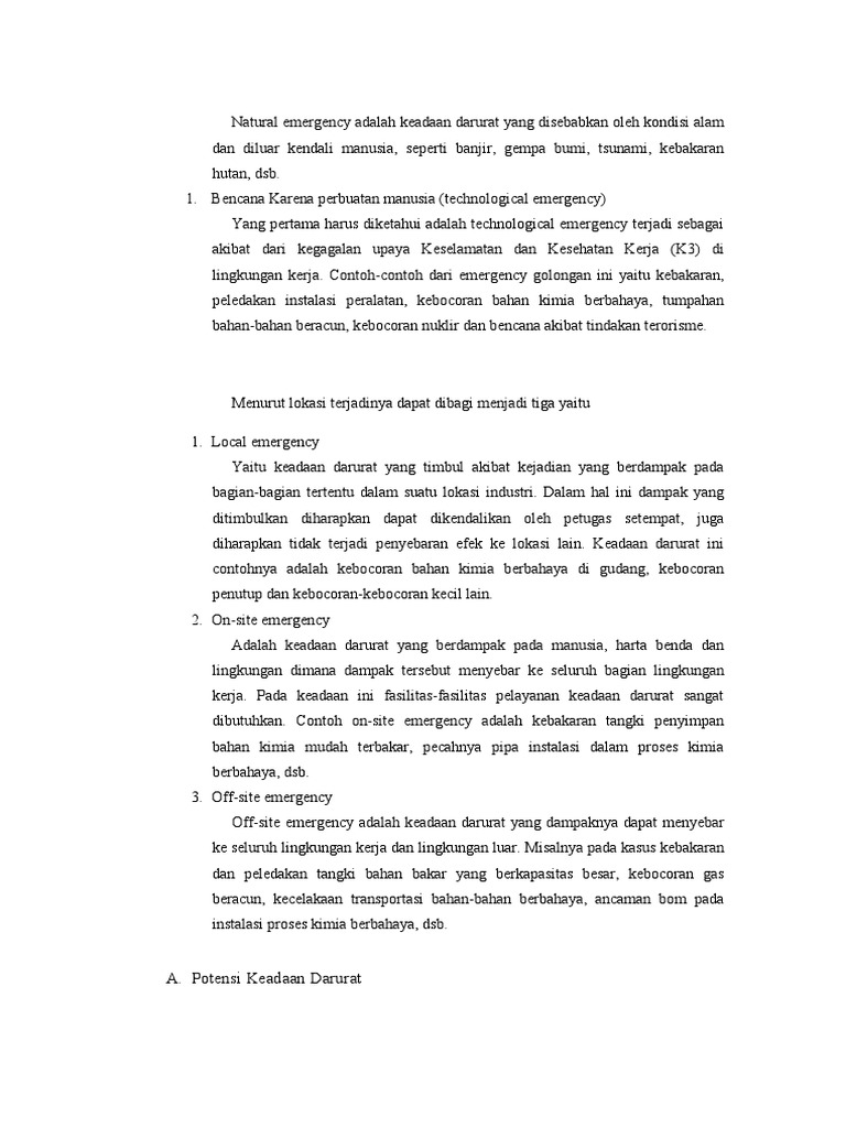 Kondisi Atau Keadaan Atau Situasi Darurat Part 4 | PDF