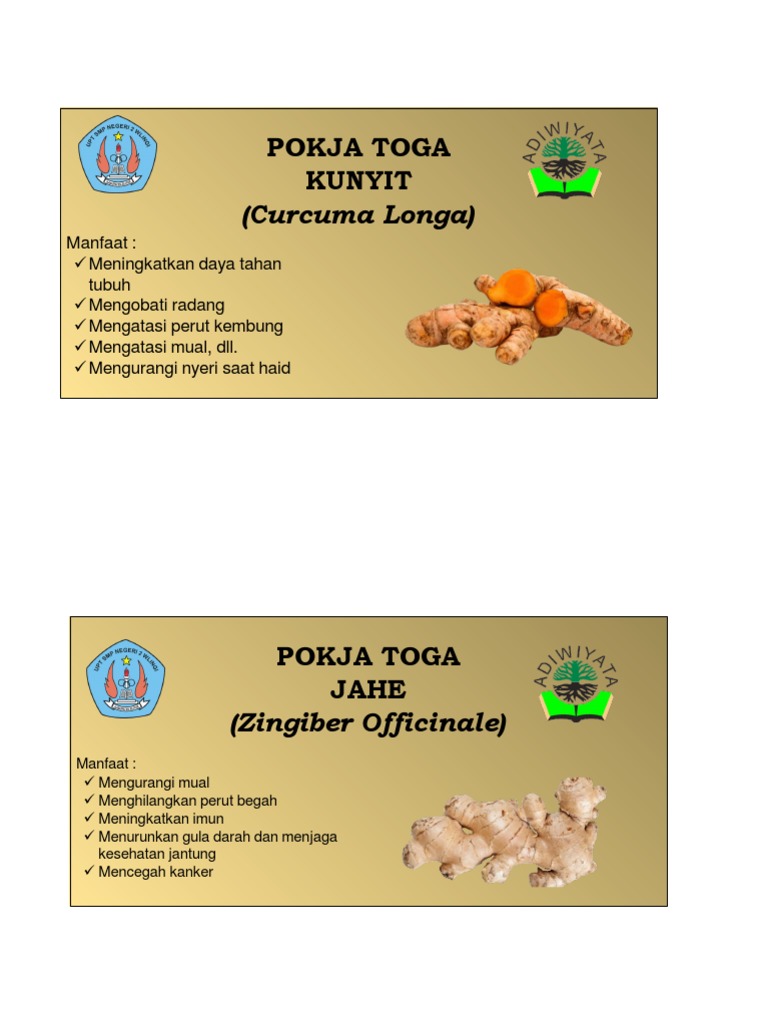 Label Tanaman Toga Cream | PDF