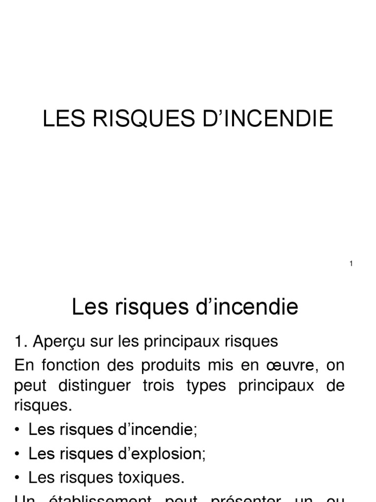 9-Les Risques Incendie | PDF | La combustion | Combustible