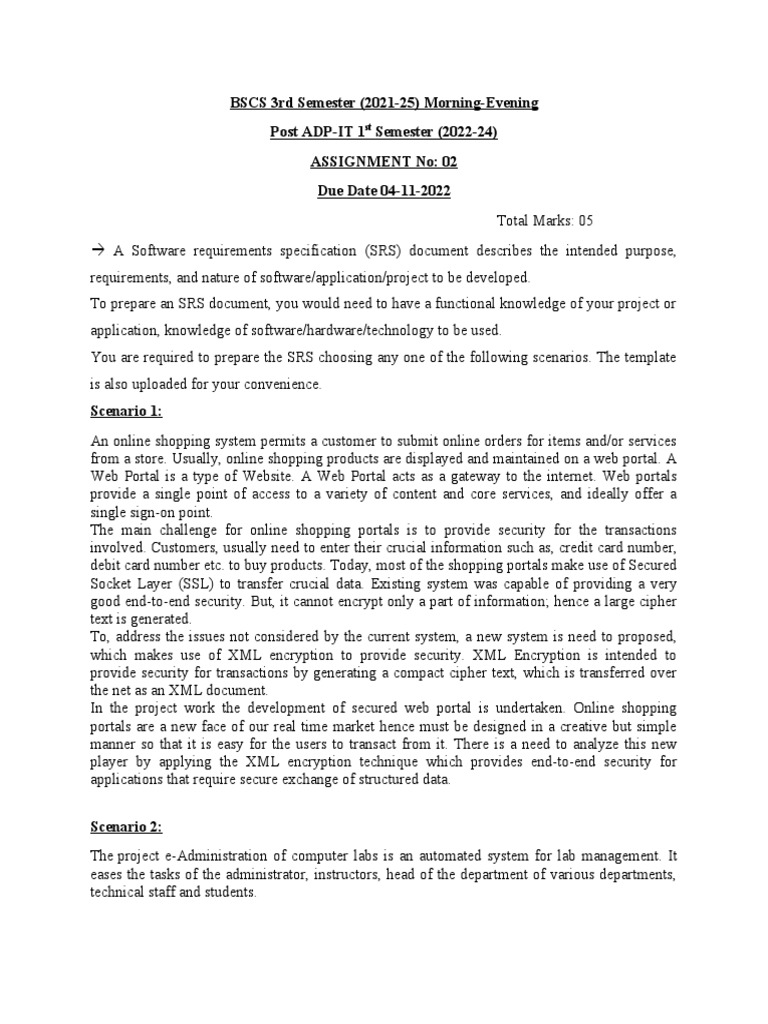 Srs Scenarios Pdf Online Shopping Databases
