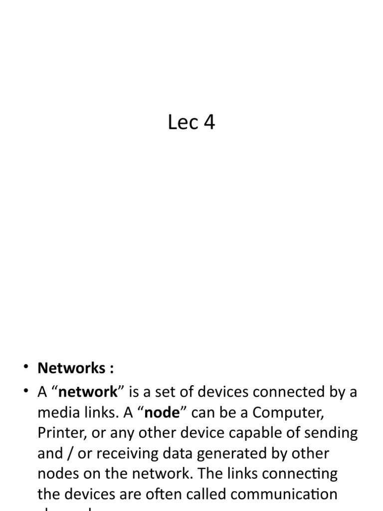 Lec 4 | PDF | Network Topology | Computer Network