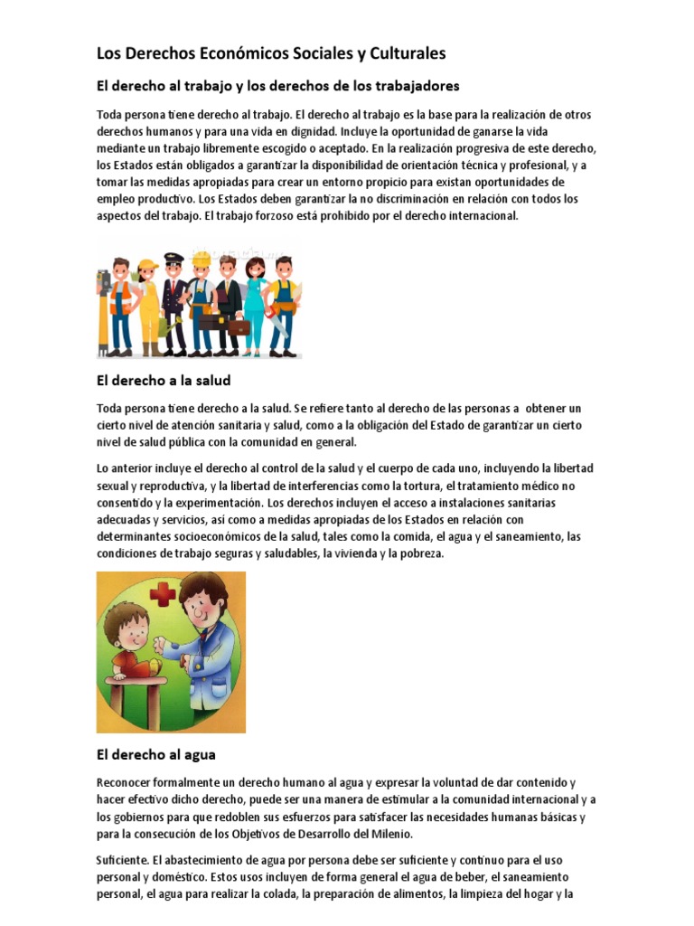 Los Derechos Económicos Sociales y Culturales | PDF | Sustentabilidad ...