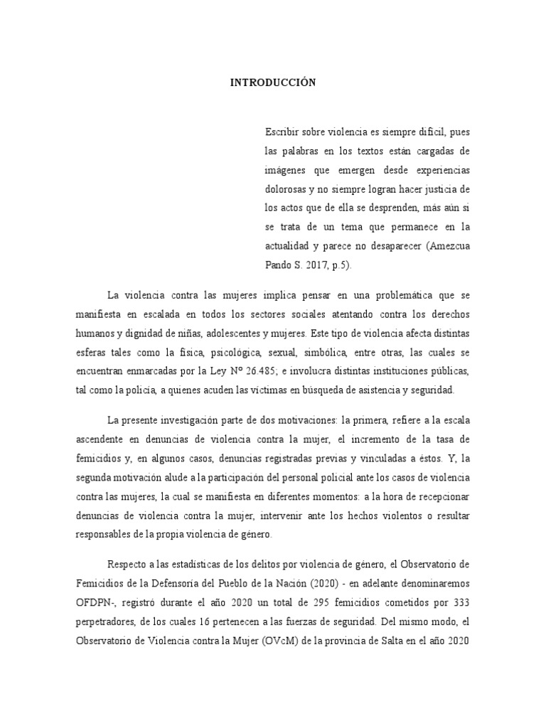 INTRODUCCIÓN | PDF | La violencia contra las mujeres | Justicia