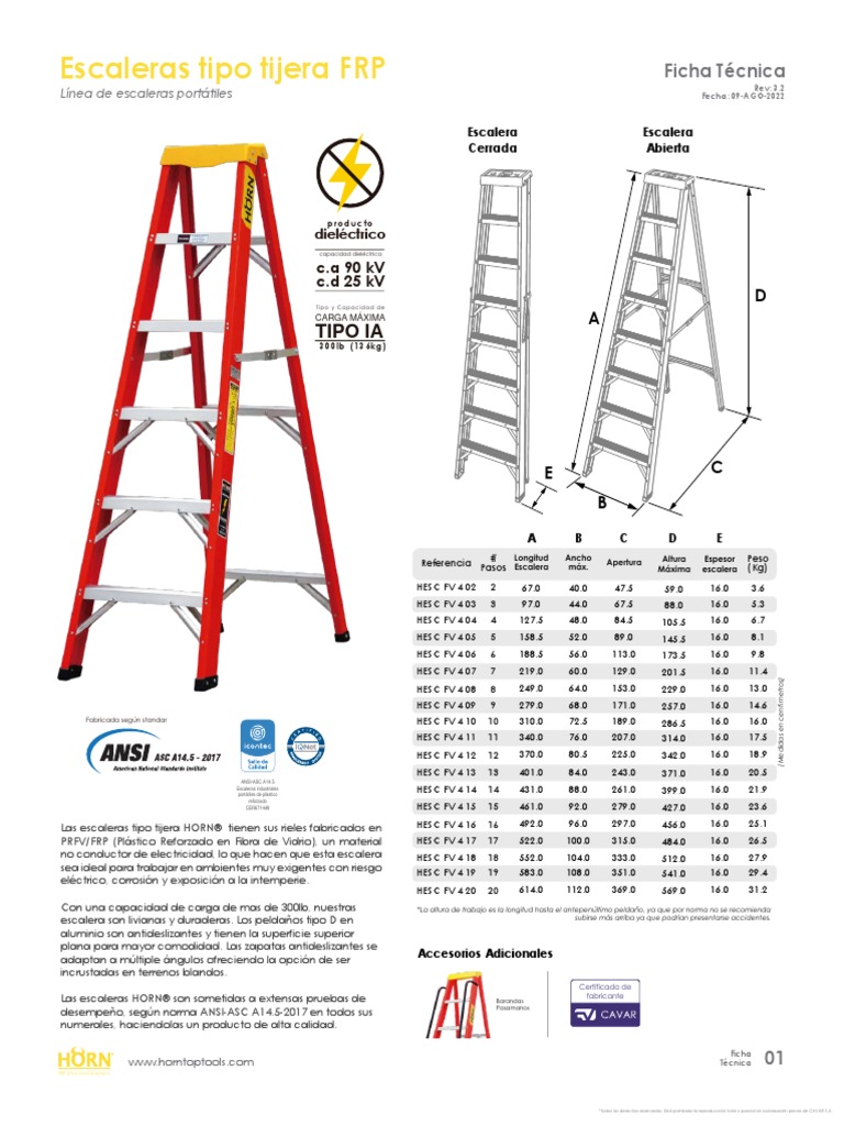 Ficha Tecnica de Escaleras | PDF | Ingeniería de Edificación | Sólido ...