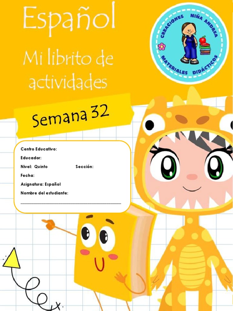 5° Librito Español - Semana 32 Utilización de Las Estructuras Gramaticales y Las Normas Básicas ...