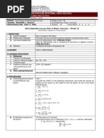 A Detailed Lesson Plan in Basic Calculus | PDF | Derivative | Analysis