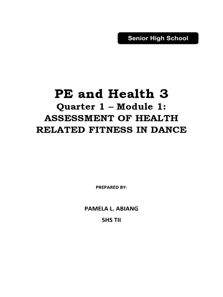 Physical Education and Health 3 Grade 12 Module 1 | PDF | Physical ...