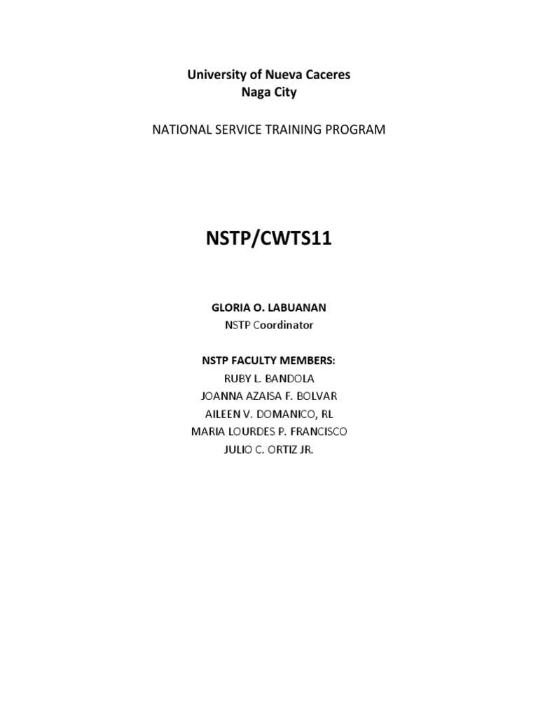 NSTP Course Intro and Modules | PDF | Self Awareness | Leadership