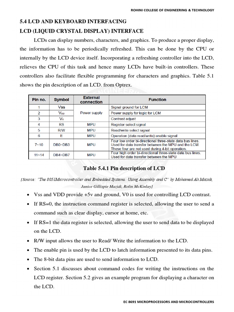 Micro Controller | PDF | Microcontroller | Liquid Crystal Display