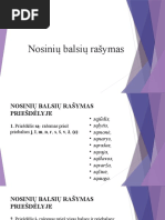 Nosiniu Raidziu Rasymas Zodziu Saknyje - Taisykles - Pask. | PDF