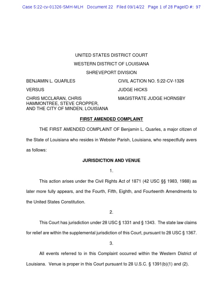 First Amended Complaint | PDF | Intentional Infliction Of Emotional ...