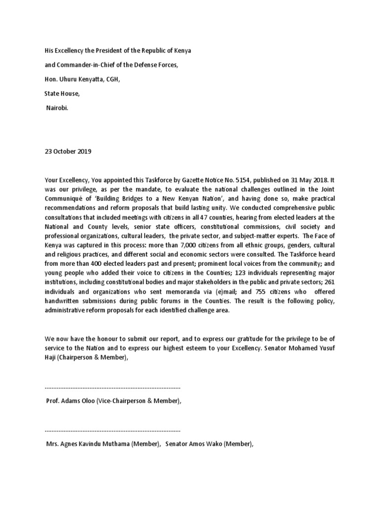 His Excellency The President of The Republic of Kenya | PDF | Kenya ...