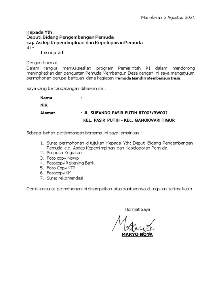 Contoh Proposal Pengajuan Dana | PDF